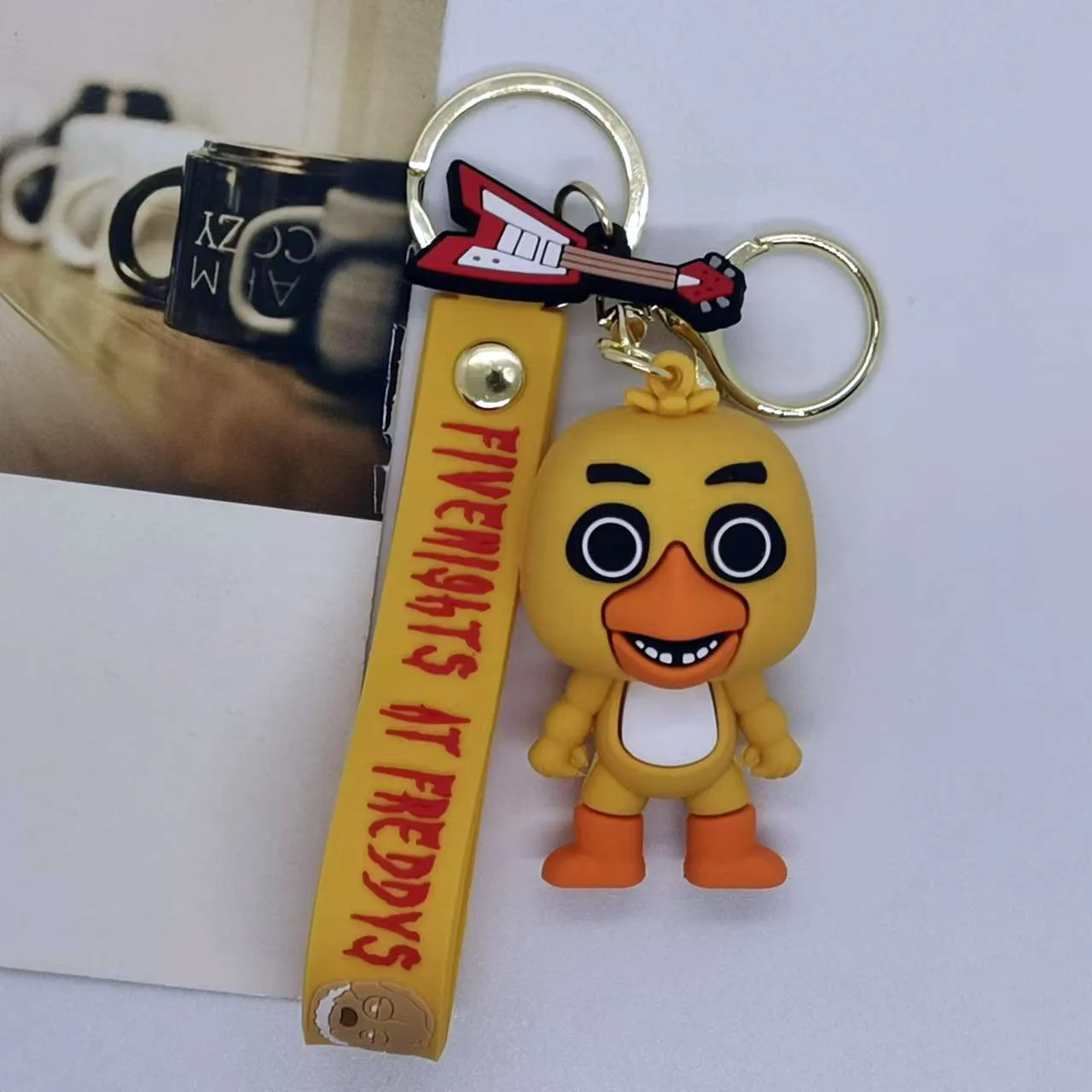 5 Styles Five Nights at Freddy PVC Keychain Fazbear Key Ring Bonnie ...