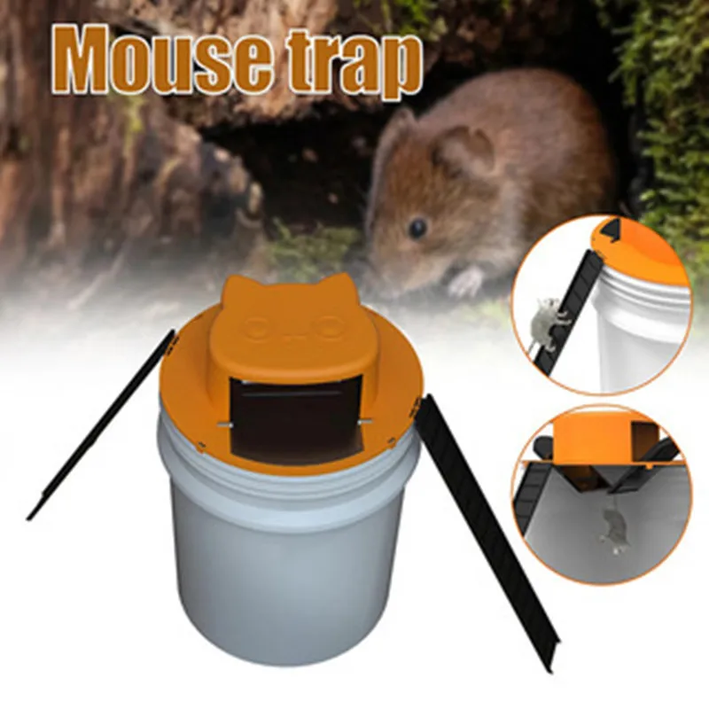 Reusable Bucket Lid Mice Rat Trap Cage Mouse Rat Catcher Trap Bucket ...