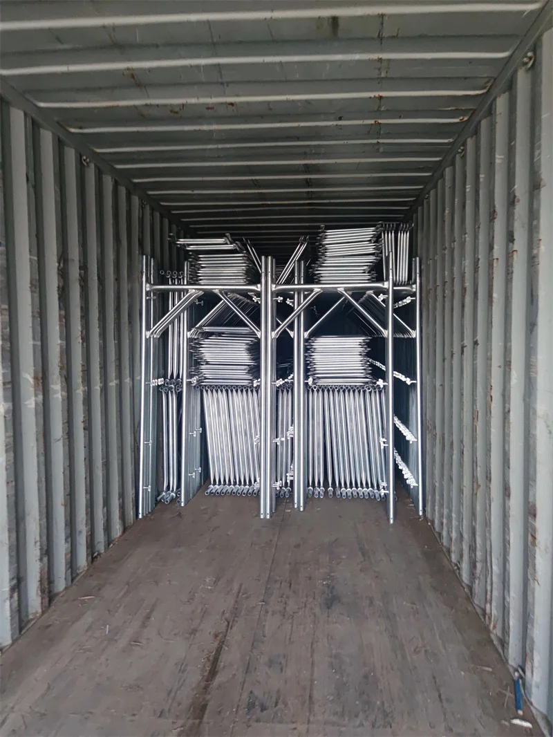 H Type Frame Scaffold Set Iron Steel Frame Construction Mobile Walkthru ...