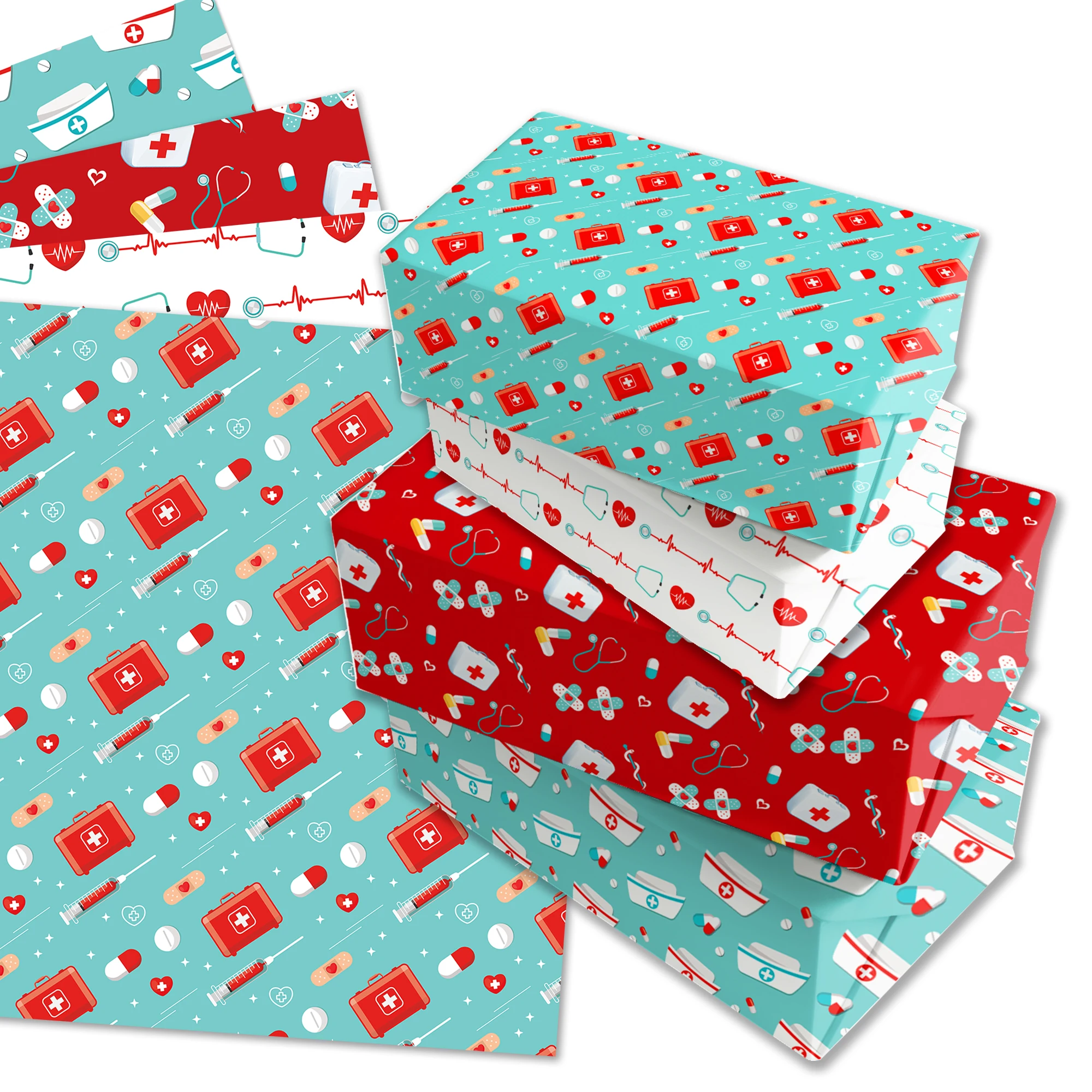 Huancai Nurses' Day Wrapping Paper Sheets Medical Gift Wrapping Paper ...
