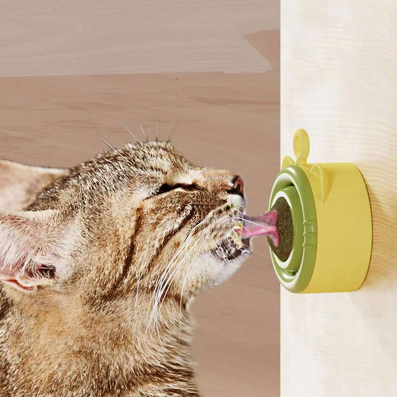 Lovely Cat Ears Design Safe Interactive Ball Catnip Mint Sucker Wall ...