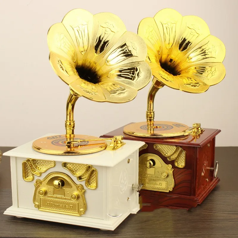 Retro Style Simulation Sewing Machine Trumpet Phonograph Piano Shape ...