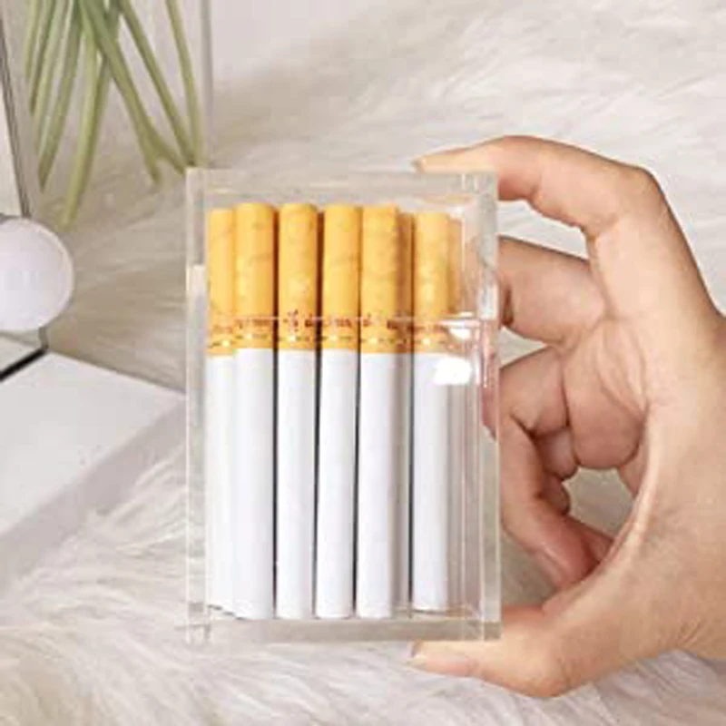 Clear Acrylic Cigarette Display Box With Magnetic Flap For Regular Size ...
