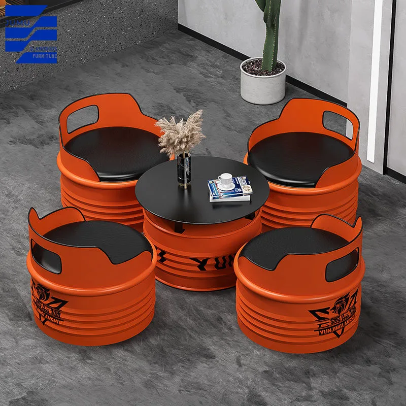 Glamorous Furniture Custom industrial style creative oil drum booth ...