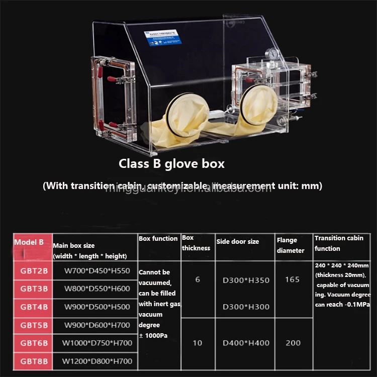 Acrylic Glove Box - Dust-Free Anaerobic Operation Box