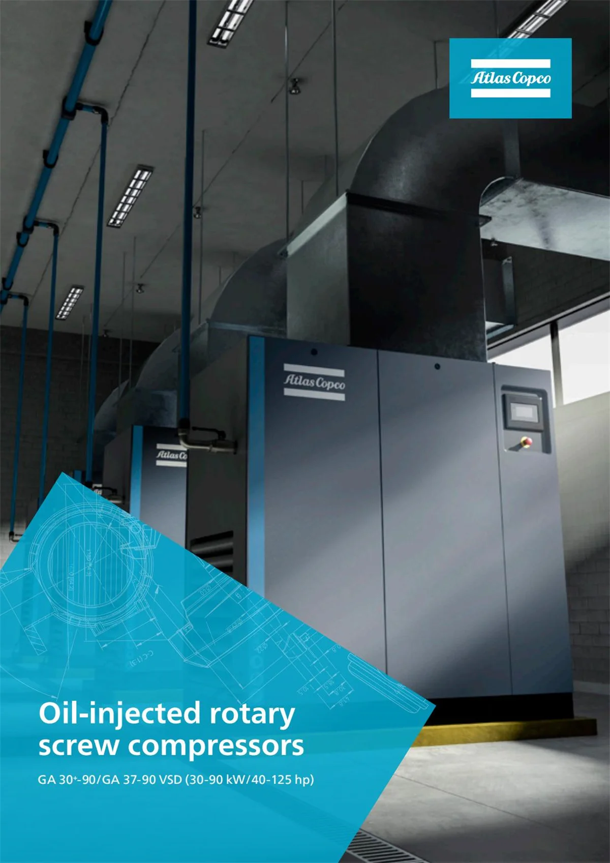 Atlas Screw Air Compressor GA Series - Reliable Performance