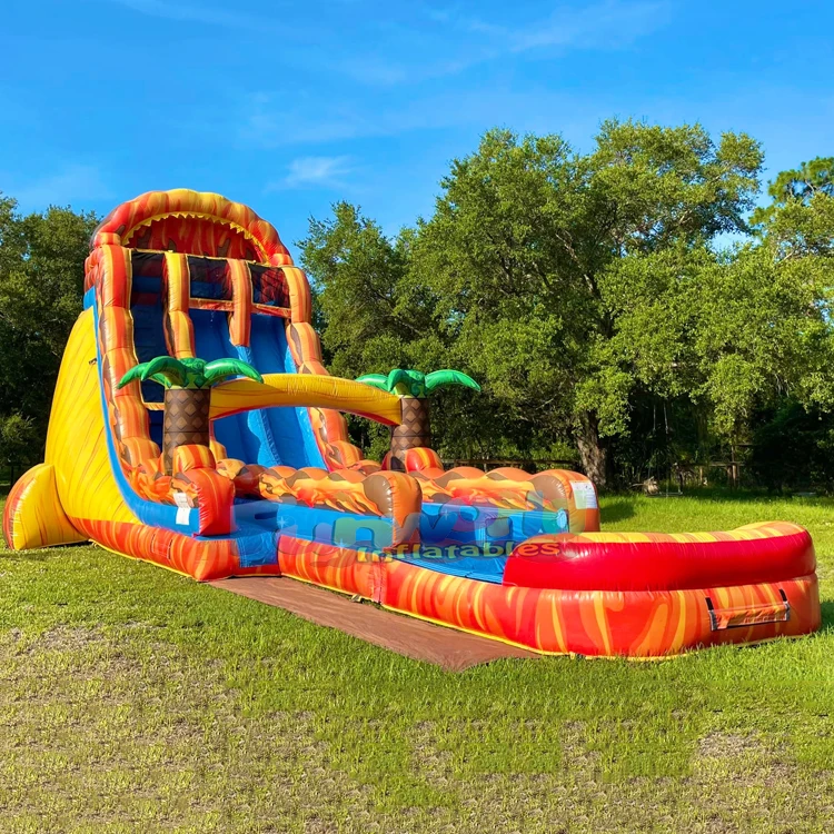 Outdoor Backyard Kids Jumping Castle Bouncer Water Slide Commercial ...