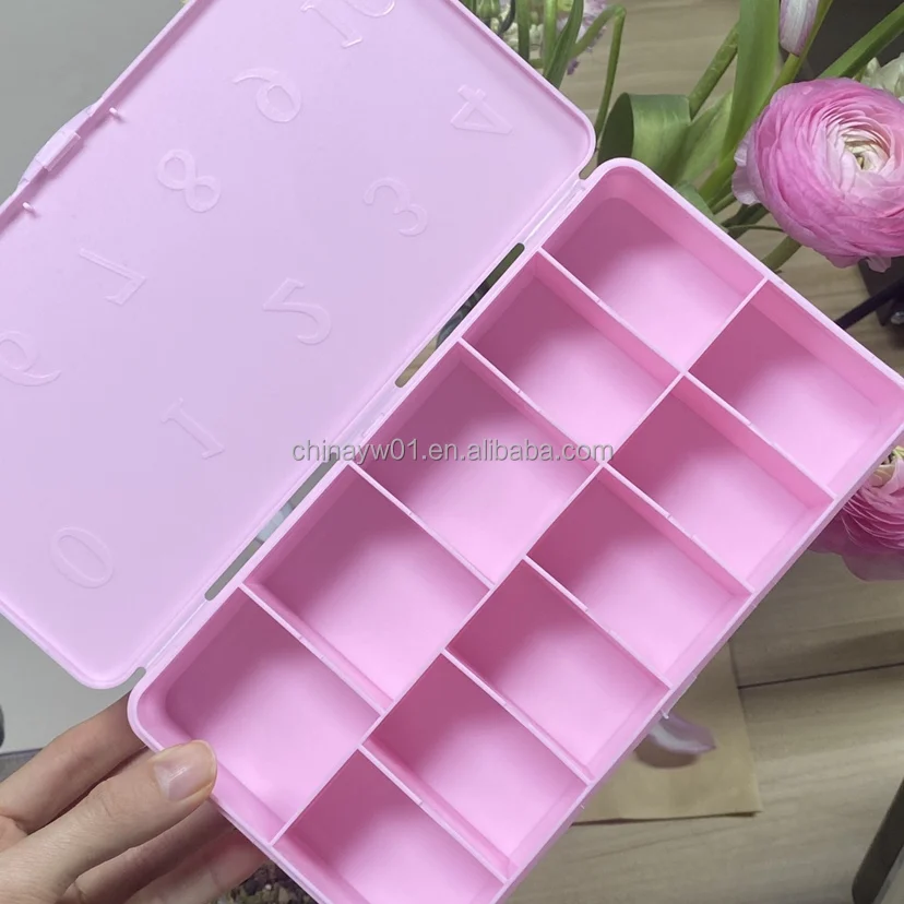 GREENKEM Custom Logo New Empty Nail Art Tips Box Nail Plate Storage ...