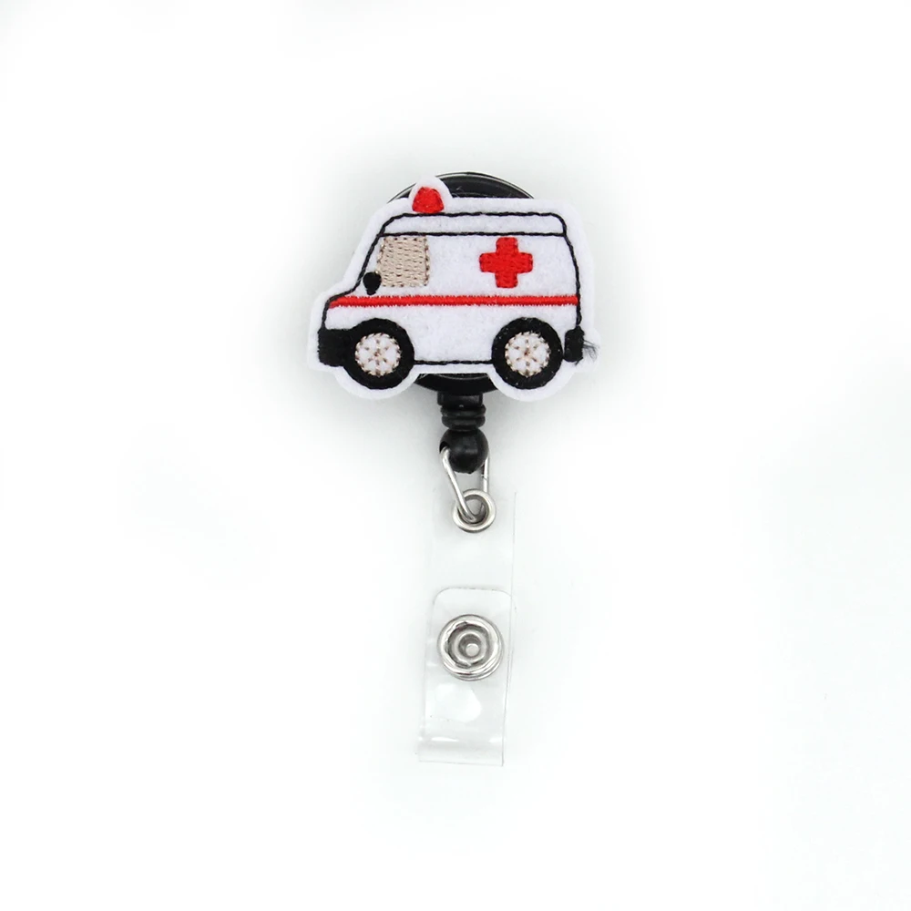 Medical Styles Felt Ambulance Emergency Postpartum Nurse Badge Reel
