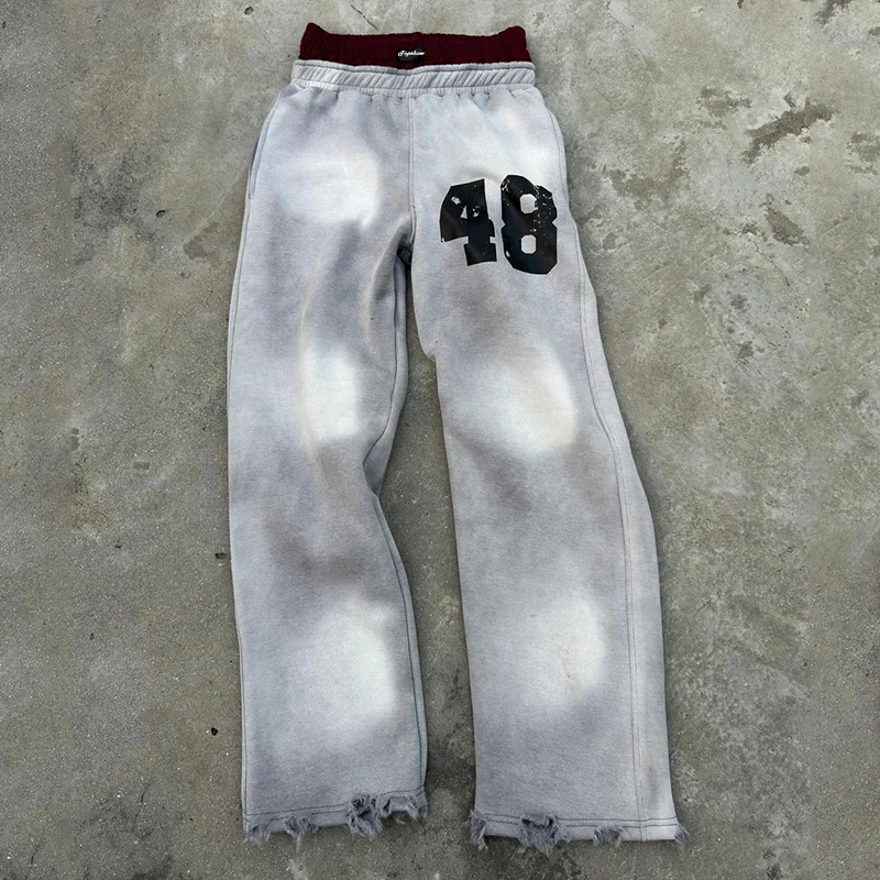 Custom Jogger Flared Trousers - Double Waisted Sweatpants