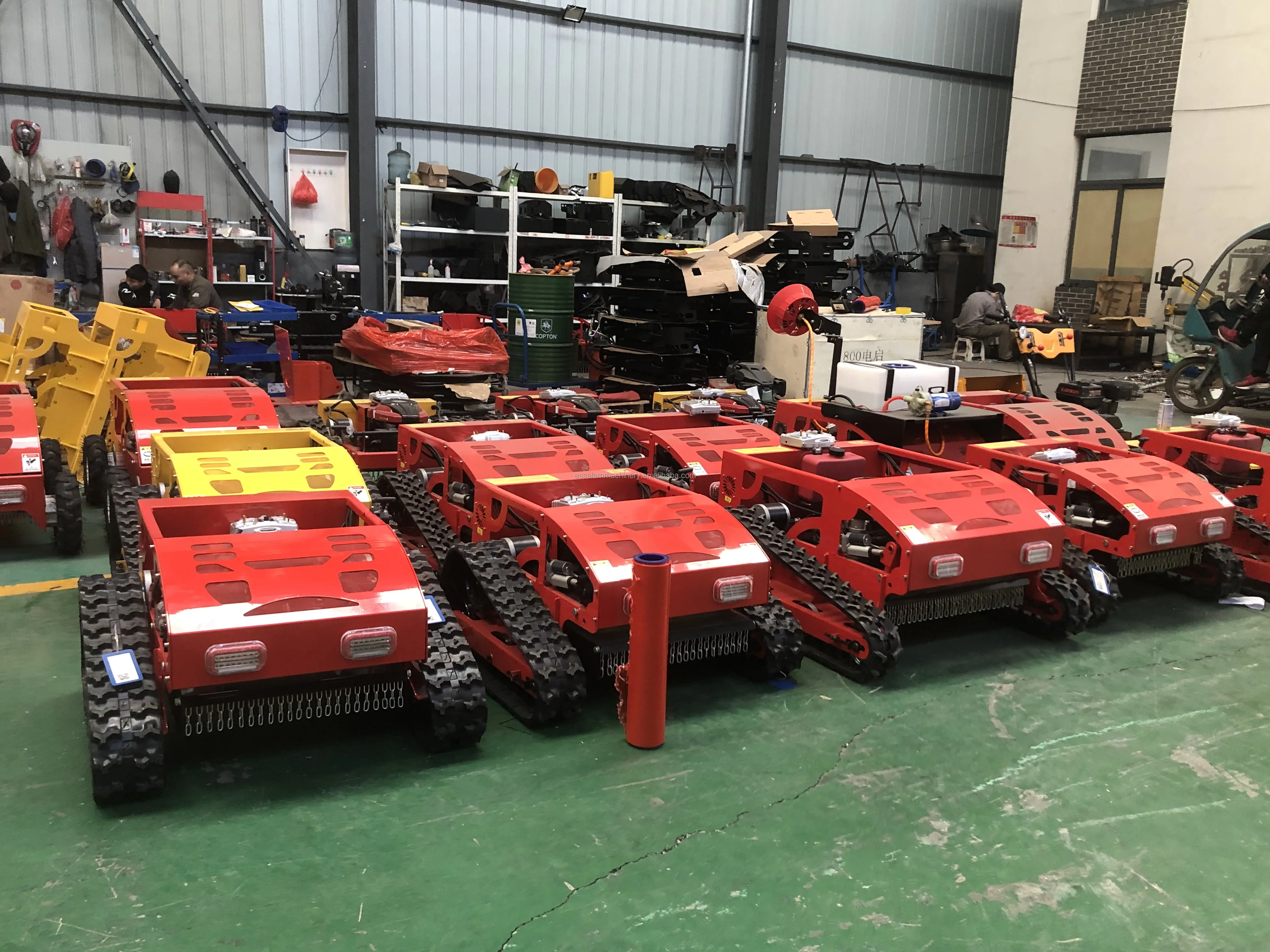 Self Propelled Garden Rotary Tracked All Terrain Remote Control Lawn ...