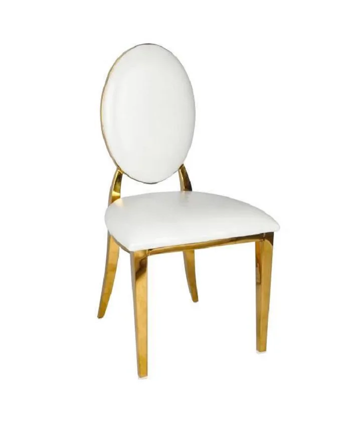 Event Furniture Stackable High Oval Round Back Pu Leather Velvet Gold ...