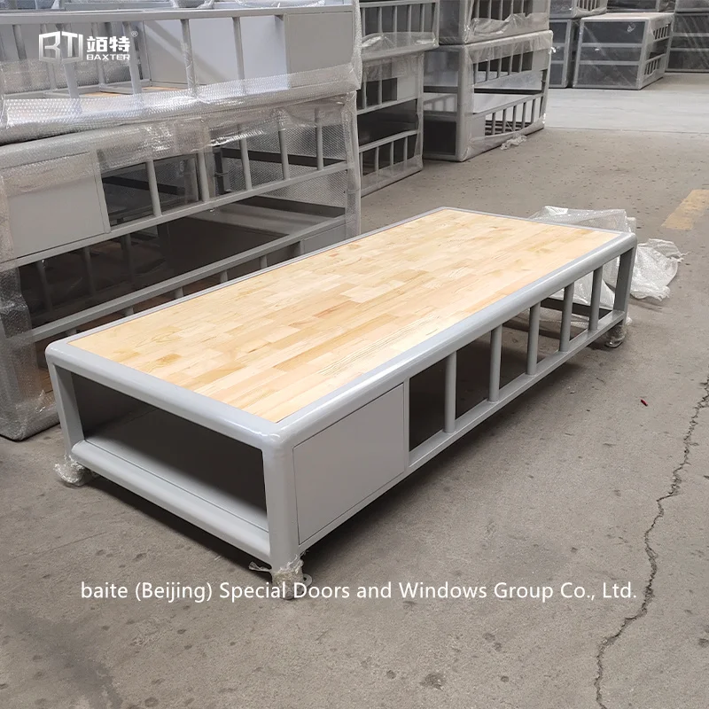 Manual Welding Prison Steel Art Prison Bed In Detention Center Steel ...