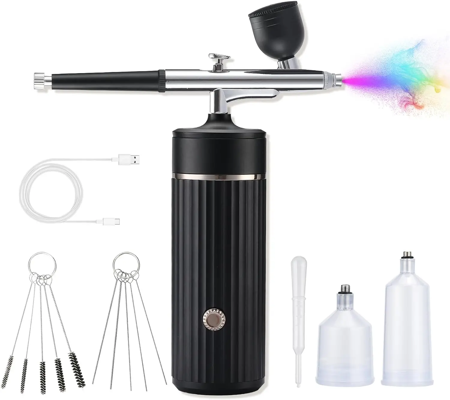 Cordless Airbrush Kit With Compressor - Rechargeable Air Brush Gun Set ...