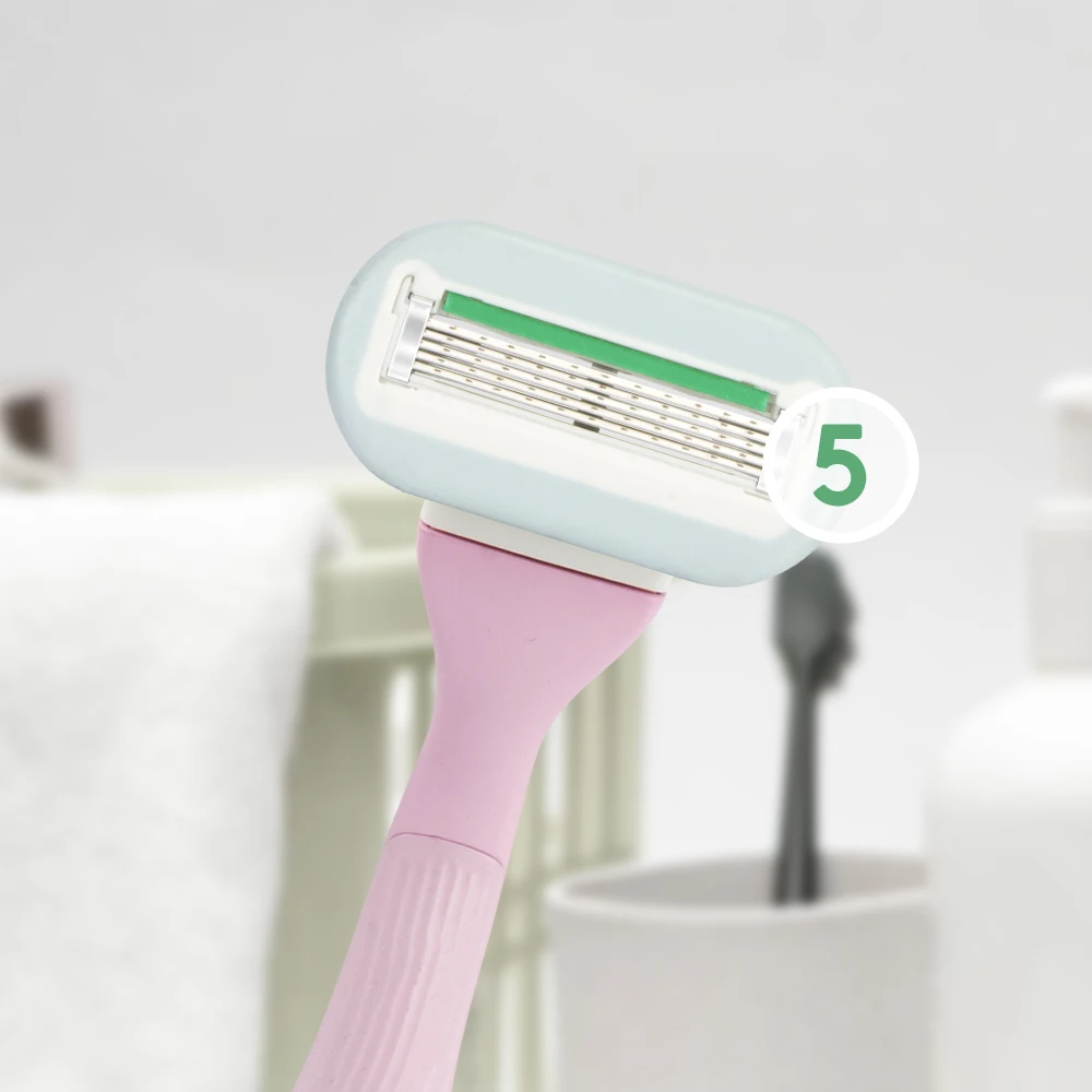 D957L Five Blade Lady System razor Set with Refill razor Blade ...