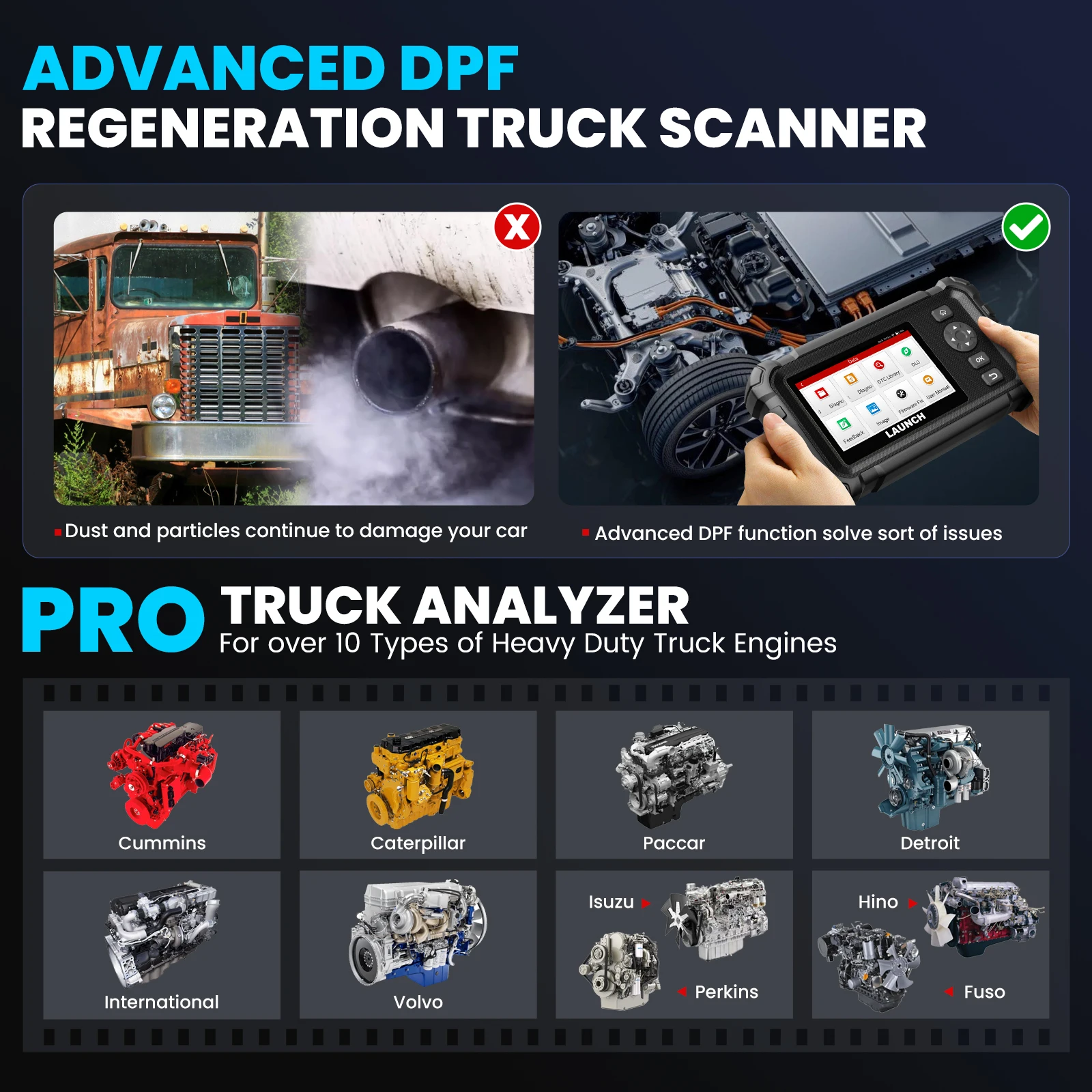 Alibaba.com: CRP129 HD Full System Truck Diagnostic Tool OBD2 Scanner ...