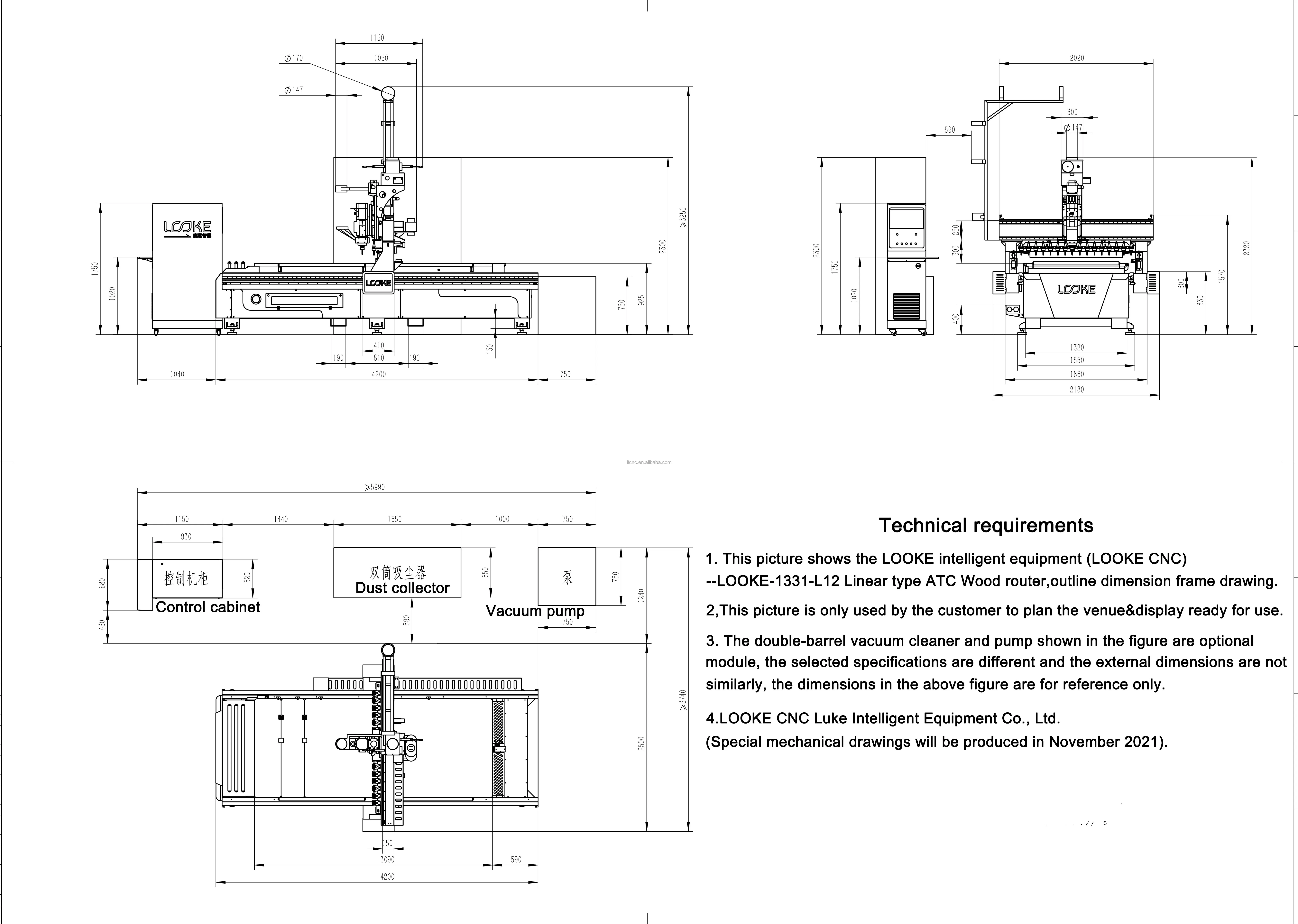 5 Axis 4 Axis ATC Wood Routers Swing Head Furniture Column Design Make ...