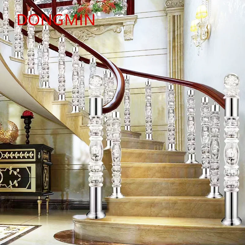Crystal Plexiglass Stair Handrail Acrylic Stair Post Commercial ...