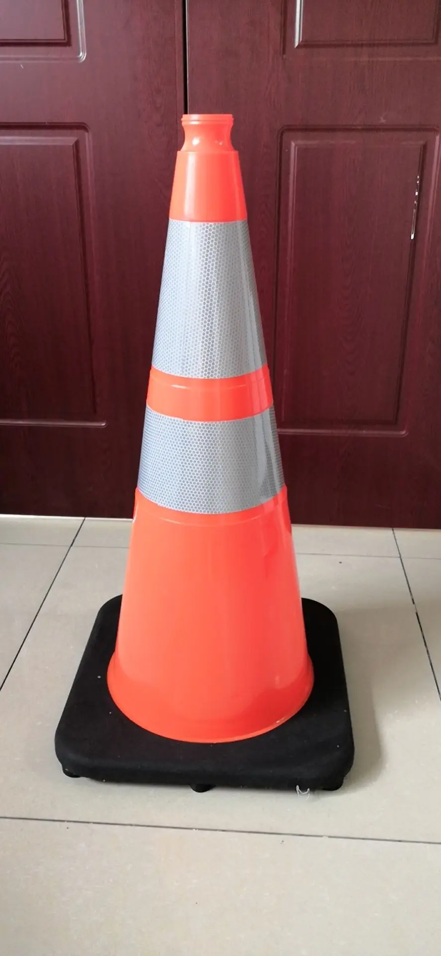50 cm Recessed Topper Handle Road Cone Flexible PVC Safety Used Traffic ...