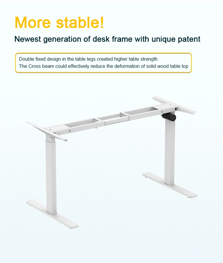 Ergonomic Office Furnture Electric Height Adjustable Sturdy Standing ...