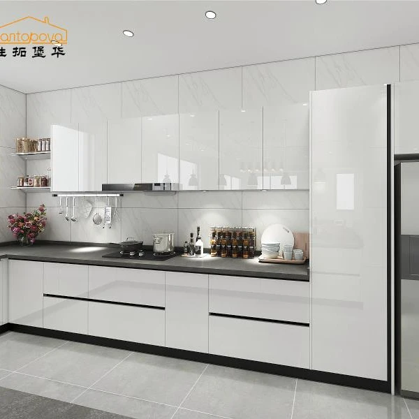 German Kitchens Acrylic Flat Pack White High Gloss Complete Furniture ...