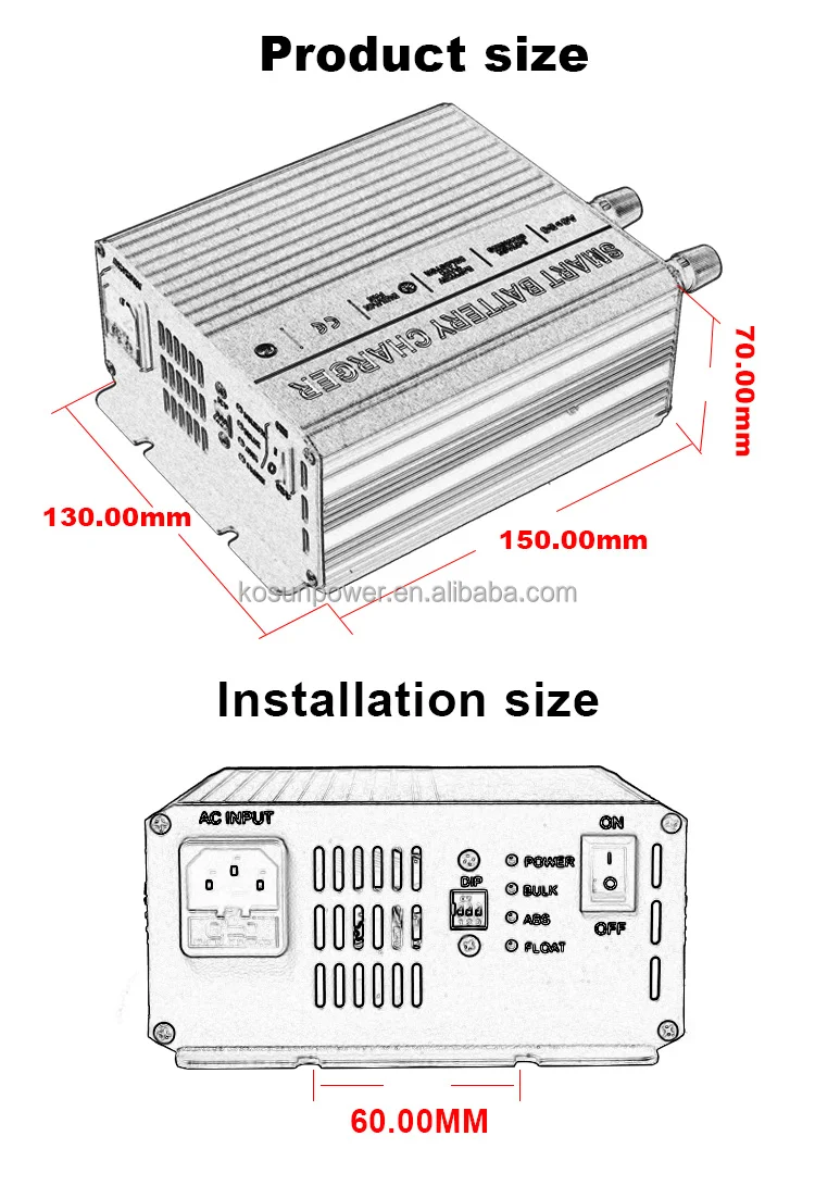 High Efficiency Lifepo4 Battery Chargers - 12V to 48V