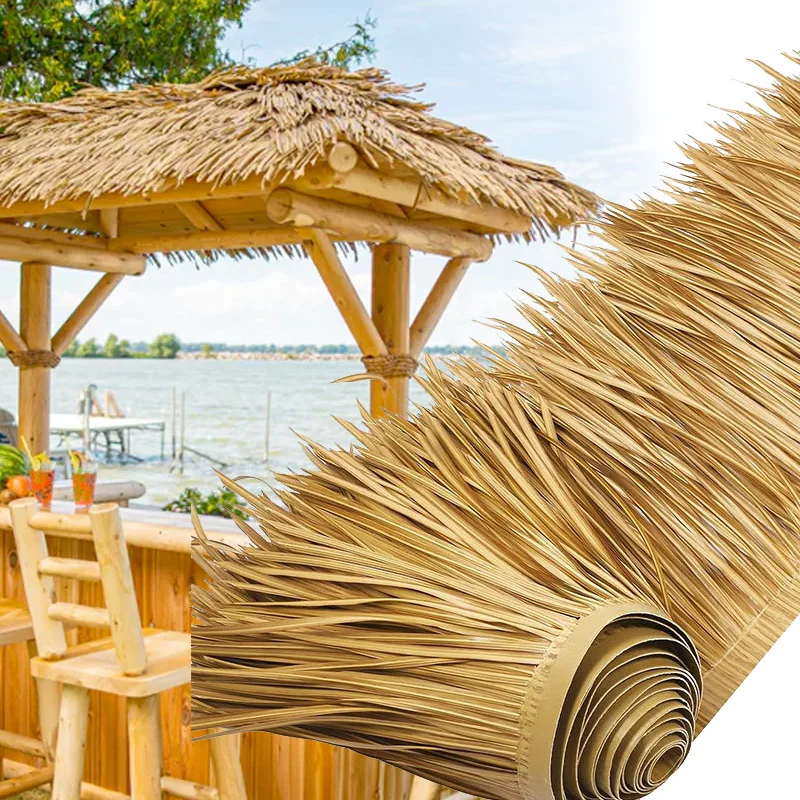 Artificial tile roofing thatched dry grass palm leaf artificial synthetic thatch roof| Alibaba.com