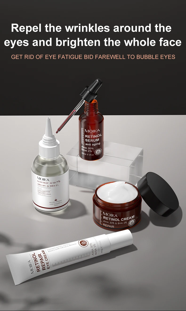 Dolanjn Retinol Set Face Cream Facial Serum Eye Serum Toning Anti-aging ...