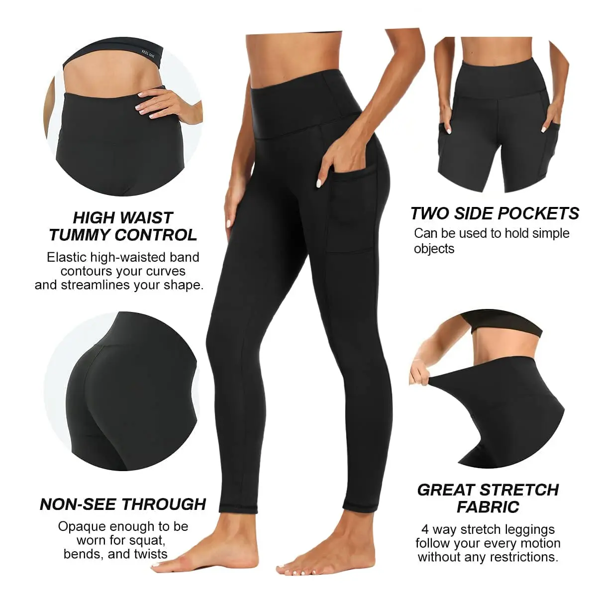 Wholesale Custom High Waisted Sports Workout Yoga Pants
