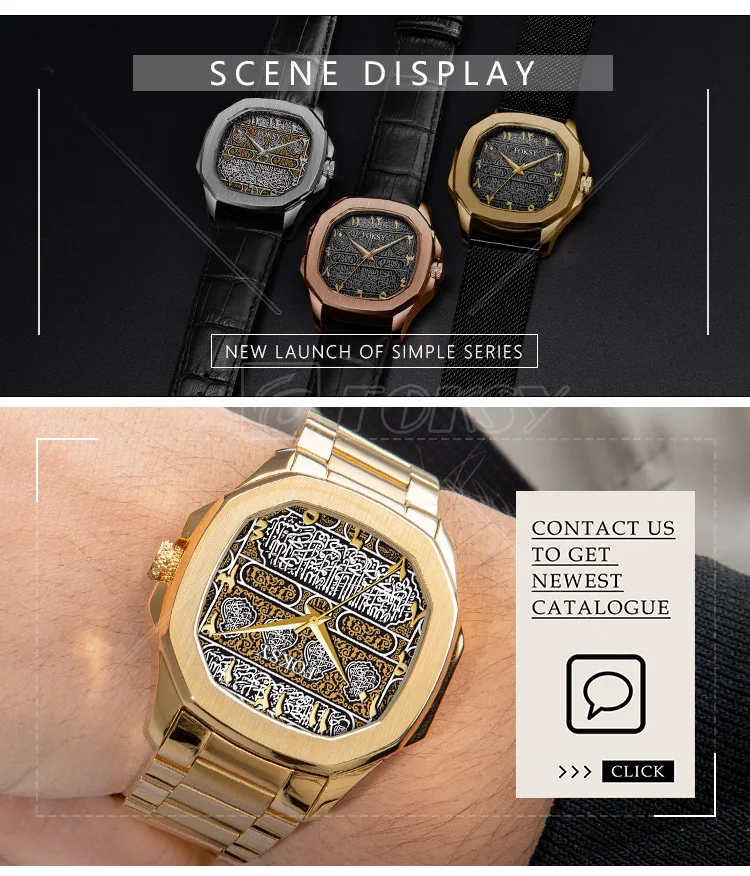 High-End Luxury Men's Watch with Arabic Numeral Dial, Stainless Steel ...