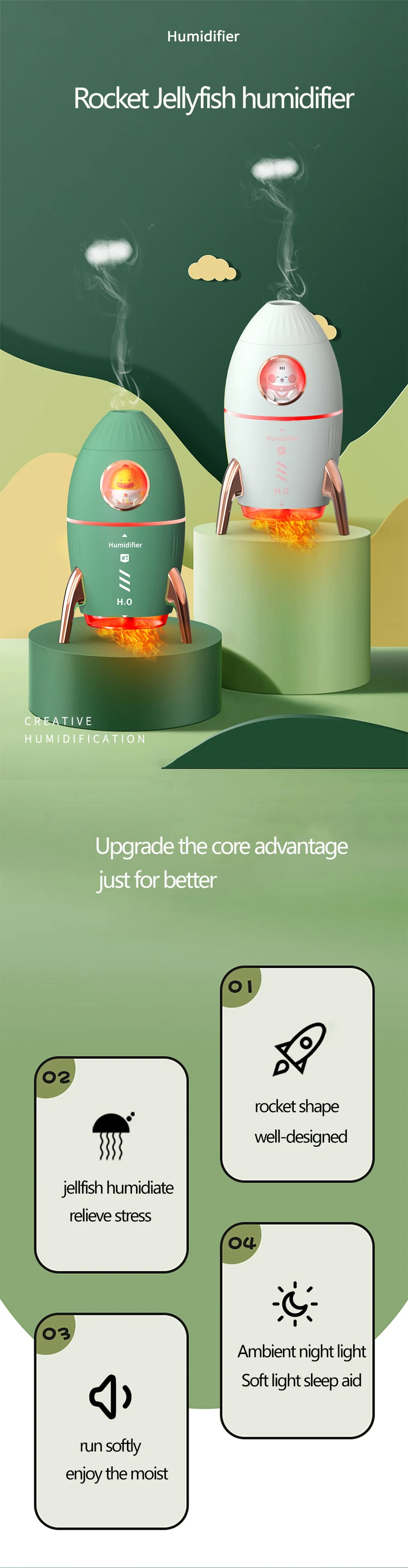 2022 New Model Suitable For Students 350ml Large-capacity Rocket ...