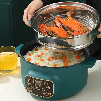 Portable Electric Skillet Multi Electric Cooking Hot Pot Home Frying ...