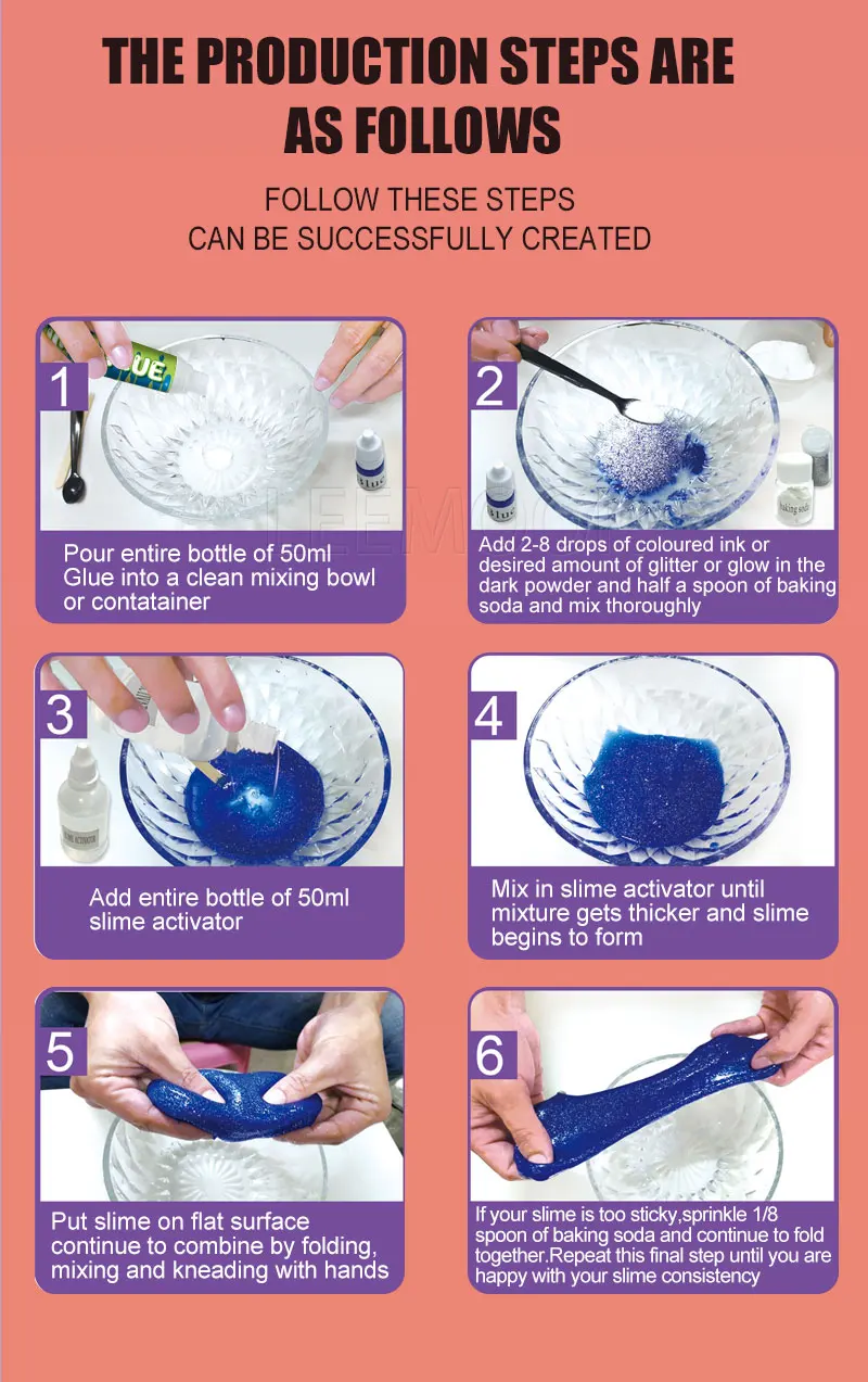 Leemook 2024 Custom Slime Playdough Science Experiment Toy Set Crystal ...