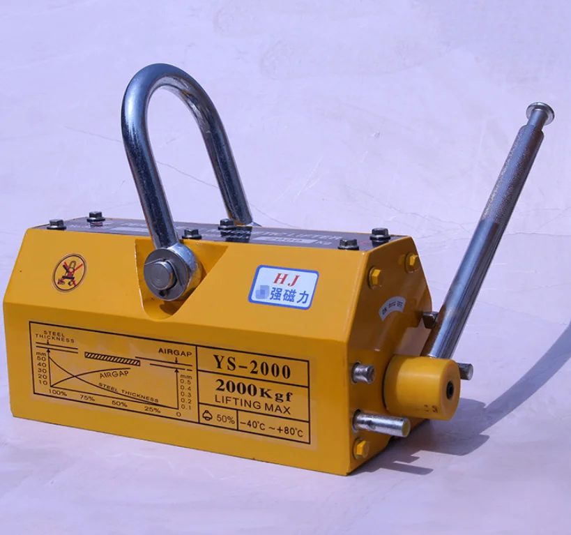 1 Ton Magnet Lifter - Portable Manual Permanent Magnetic Lifter