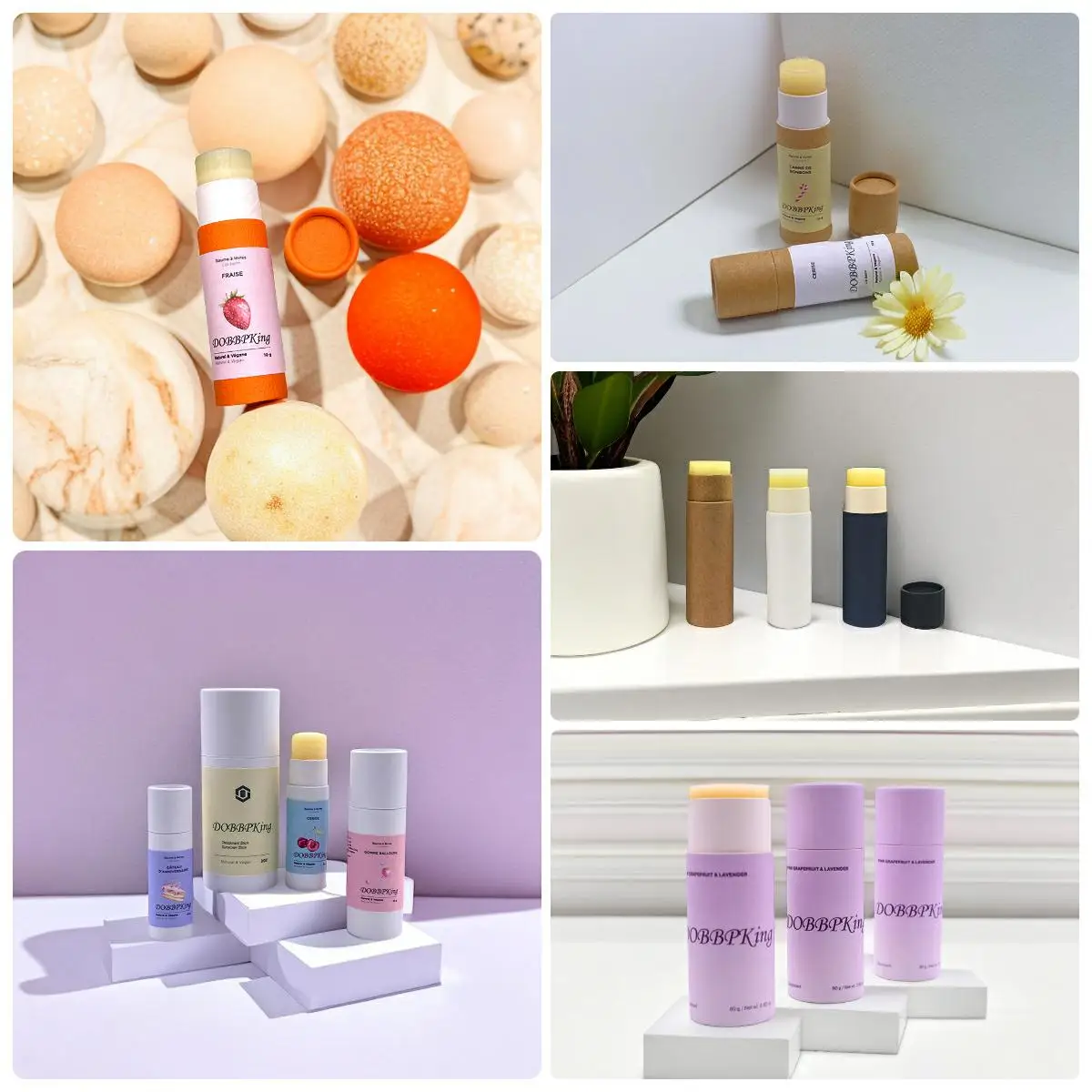 Eco Friendly Push up Tubes Biodegradable Lip Balm Kraft Paper Cosmetic ...