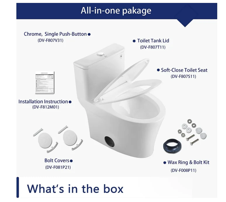 Wholesale High Quality UPC S-Trap Dual Flush Toilet