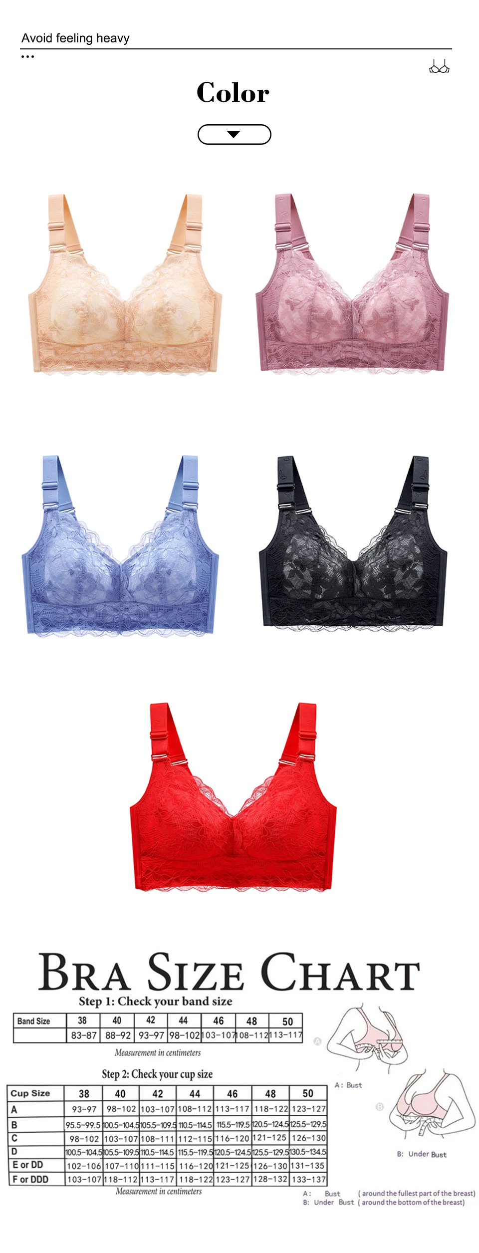 Wirefree Minimizer Bras with Sexy Lace - Comfort & Style