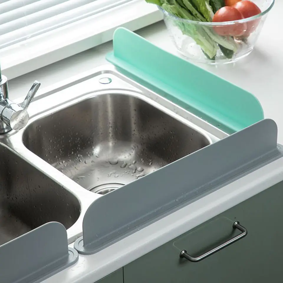 Silicone Sink Water Splash Guard for Kitchen Countertop Barrier Mat ...