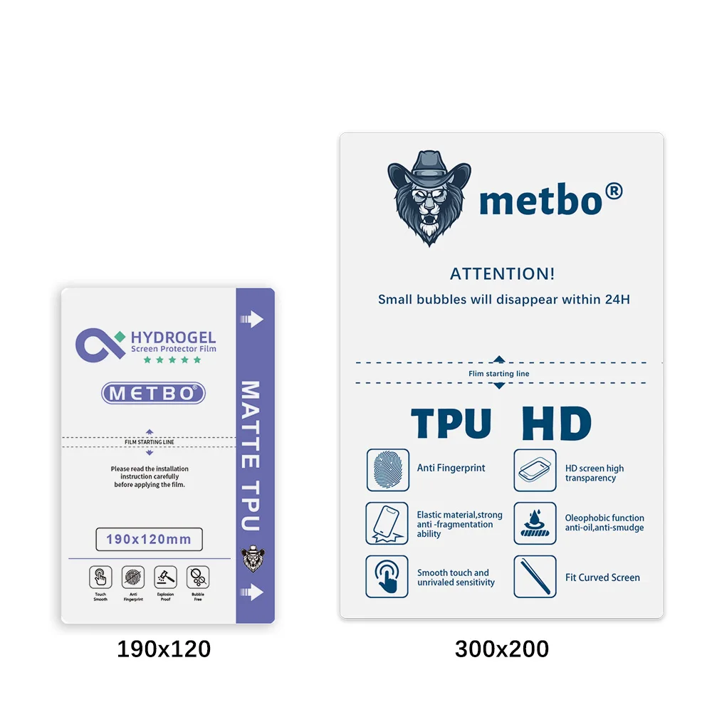 Metbo TPU Screen Protectors - Anti-Explosion & High Transparency