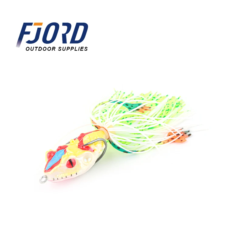 Fjord Top Water Frog Lure 13g 50mm With Spin Tail Skirted Frog Lures ...
