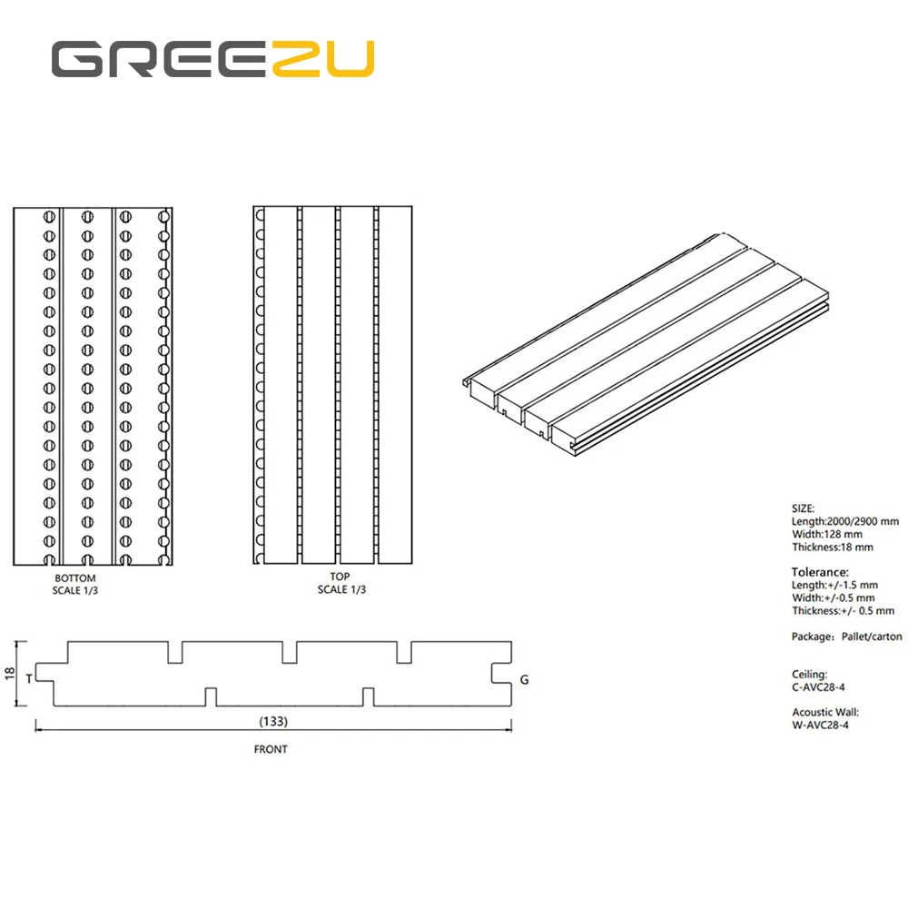 Bamboo Perforated Acoustic Wall Panels - Sound Proofing