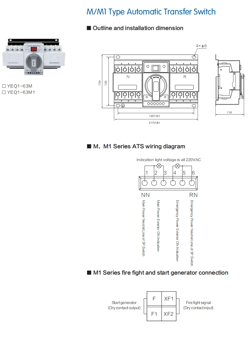 ATS Automatic Transfer Switch 63 Amps - Reliable Power Changeover