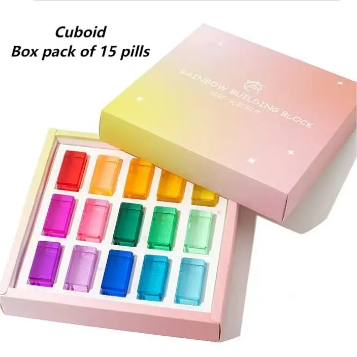 Wholesale Rainbow Translucent Acrylic Rectangular Building Block Set ...