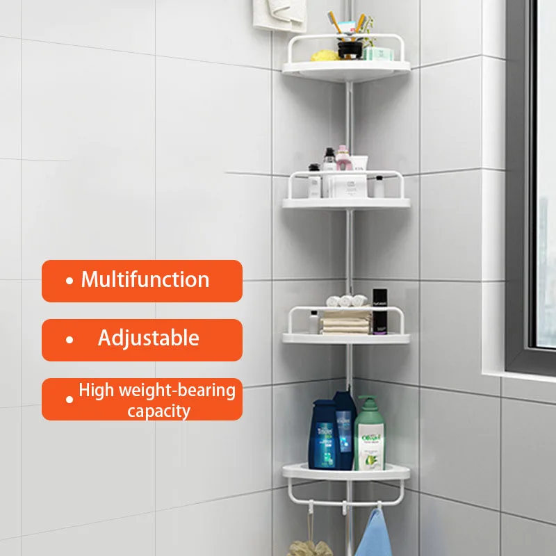 4 Tier Adjustable Telescopic Bathroom Corner Organizer