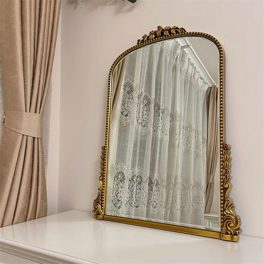 Custom Rectangle Wall Mounted Mirror Antiqued Gold Ornate Mirror - Buy ...