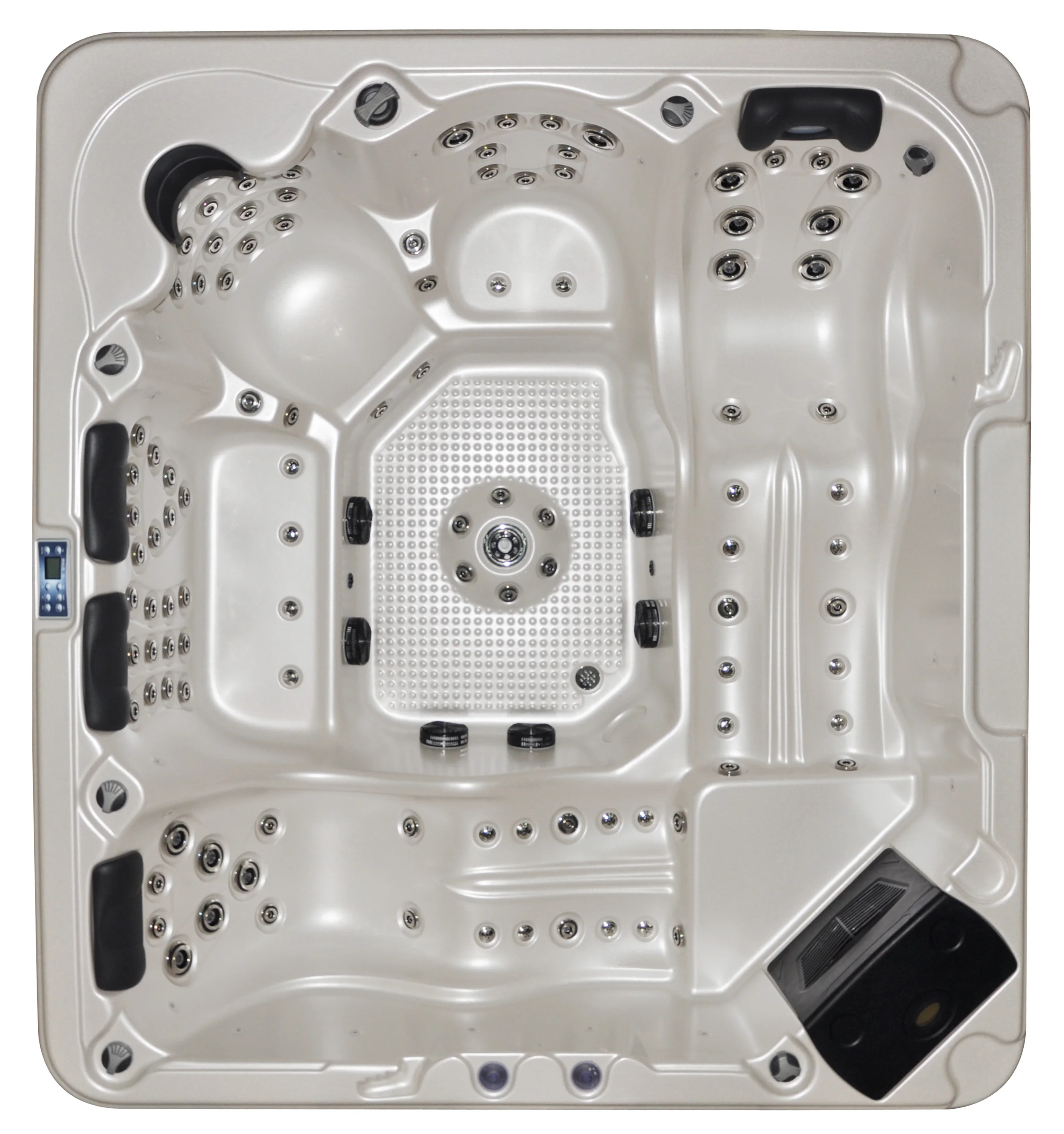 Shwim Spa Large Outdoor Swim Hot Tub with 4 Seats and 2 Full-Body ...
