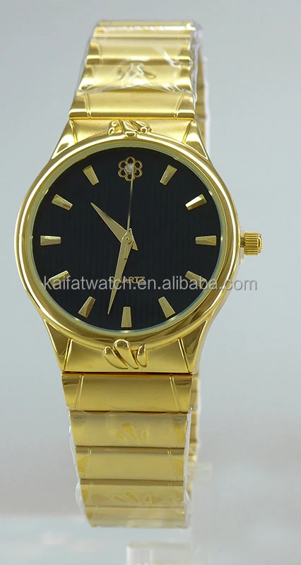 New Style Man And Woman Ultrathin Slim Classical Gold Couple Watch With ...