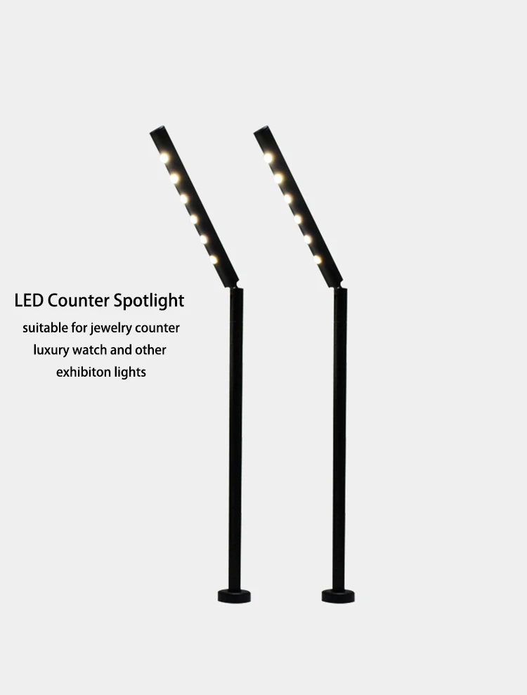 Adjustable Mini Led Exhibition Counter Spot Light Rotatable Showcase ...