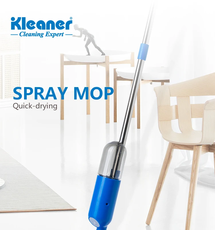 Kleaner Aluminium Handle Water Microfiber Spray Flat Mop