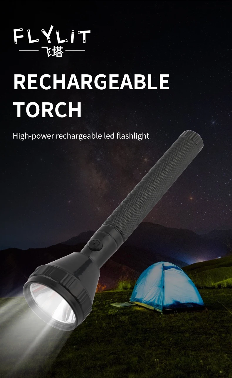 USB Rechargeable Torch Outdoor Powerful Led Flashlight Super Bright ...